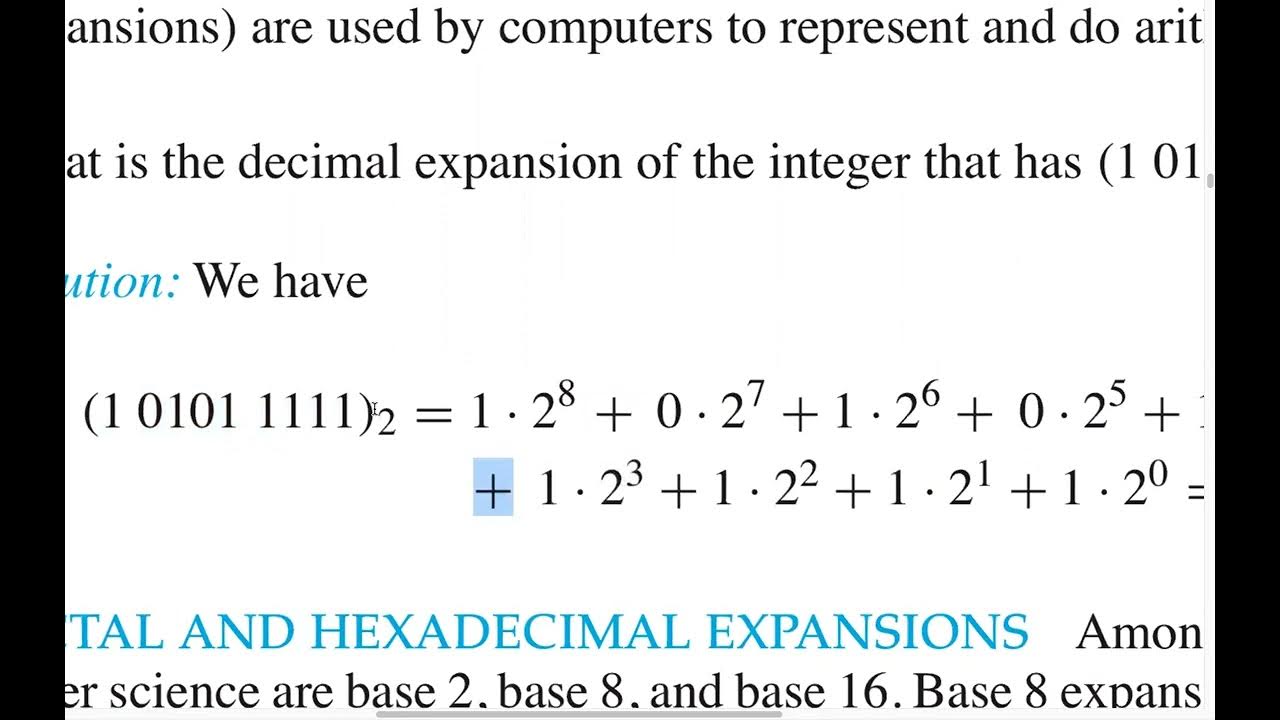 04. Section 4.2 - Integer Representation and Representation (Part 1) - YouTube