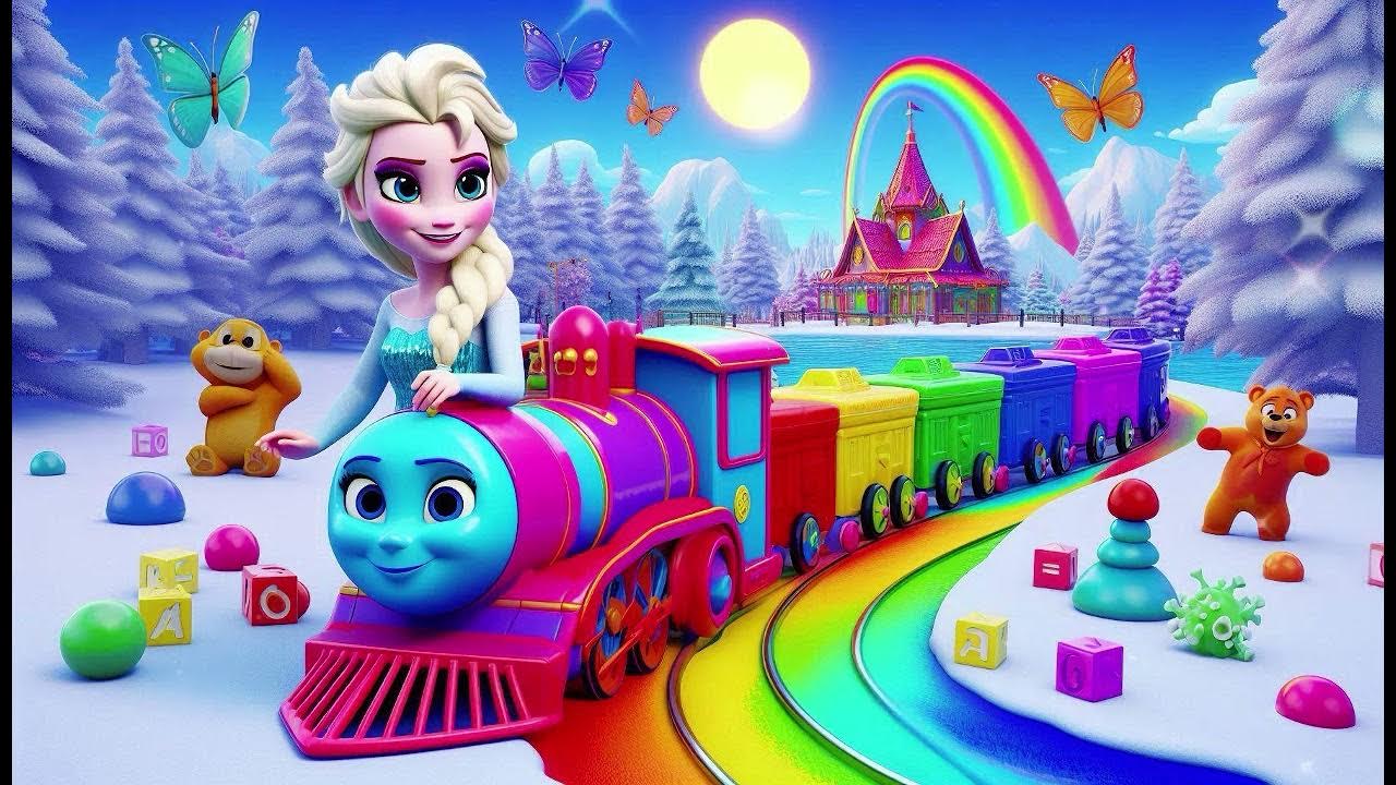 Sing Along with Elsa’s Color Train – Learning Colors Made Fun! - YouTube