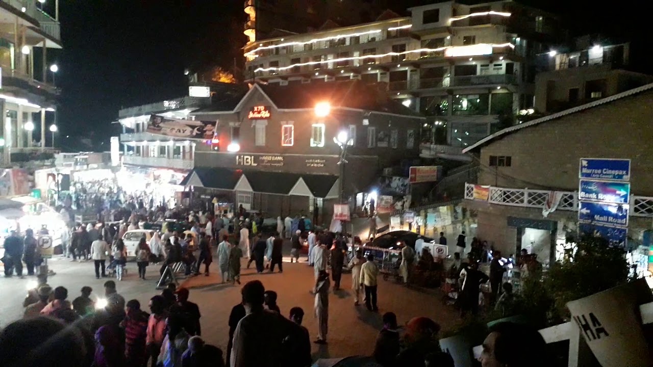 Night view of Mall road,Murree - YouTube