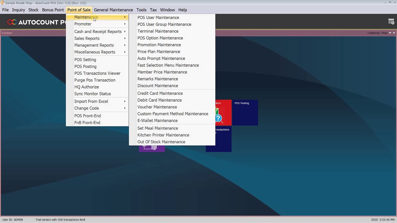 How to Entry Stock Items and Menu in AutoCount POS Backend. - YouTube