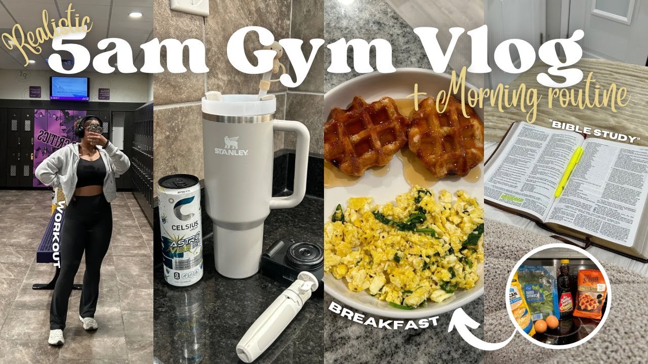 5AM GYM VLOG| Get ready with me, Leg day routine, - YouTube