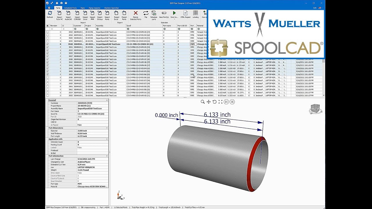 Exporting Data: SPOOLCAD to 3D-Profile Plus Pipe Designer - YouTube