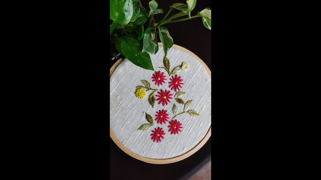Hoop Embroidery for Beginners |Embroidery Designs for Beginners| Simple ...
