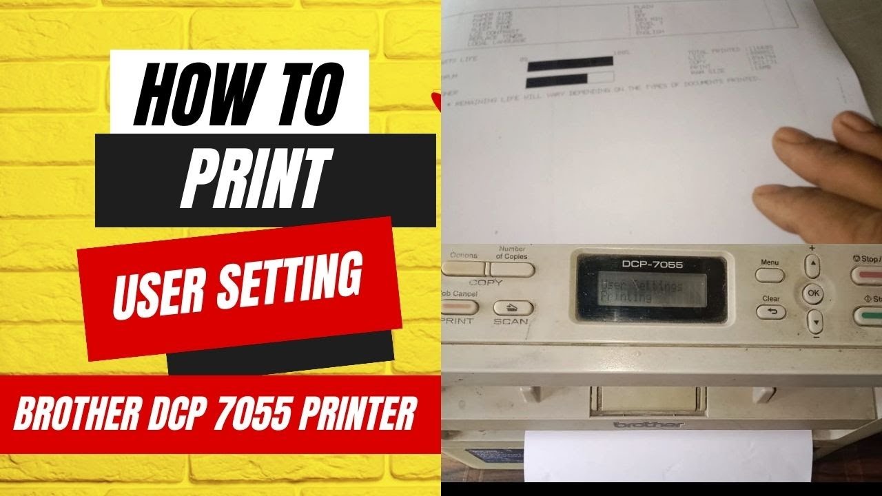 how to Print user setting brother DCP 7055 printer I Brother Printer se ...