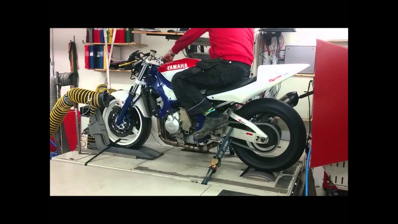 Yamaha r6 2000 5eb First dyno run - YouTube