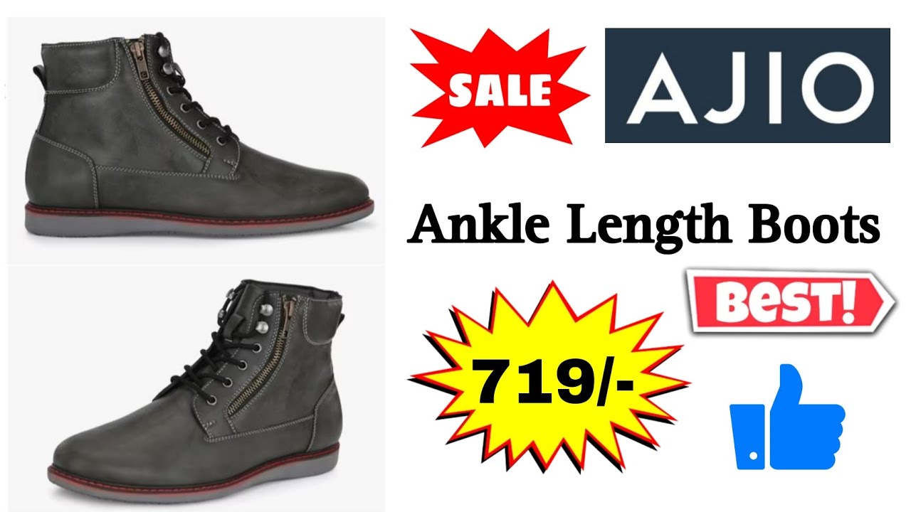 Ajio Shoes Sale | Ankle Length Boots - Unboxing - YouTube