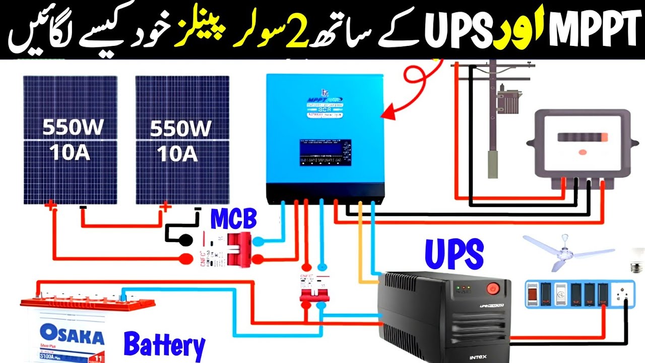 How to Connect Solar Panel with UPS and MPPT | Solar Panels ...