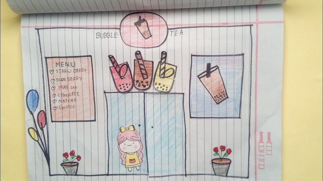 Diy paper boba tea shop diy paper boba shop paper diy credit to ...