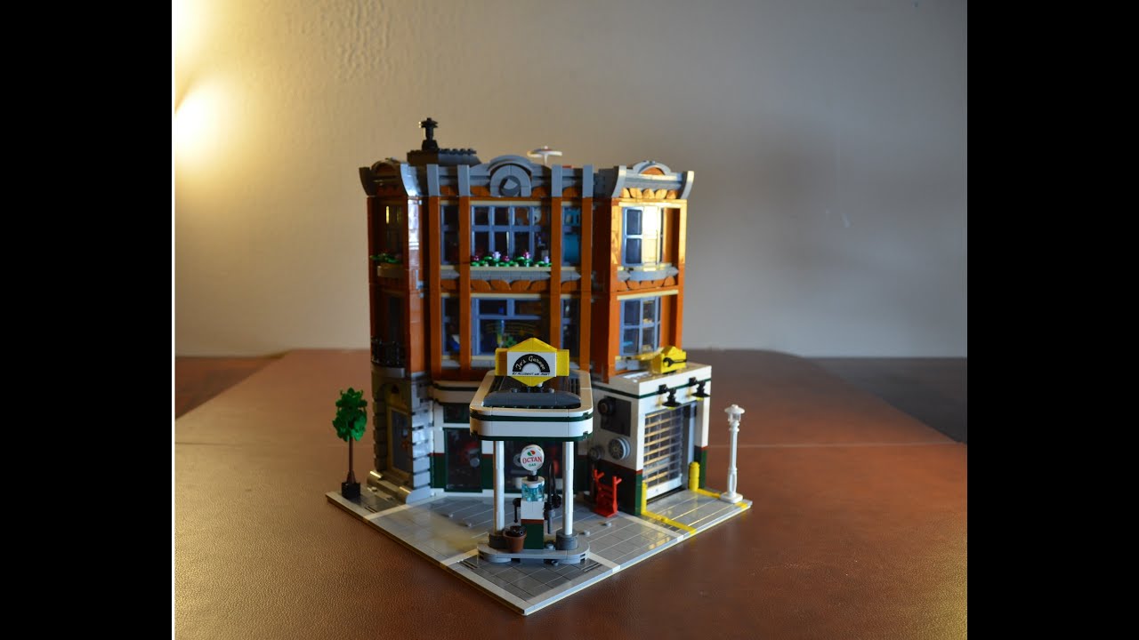Lego Corner Garage 10264 Stop-Motion build - YouTube