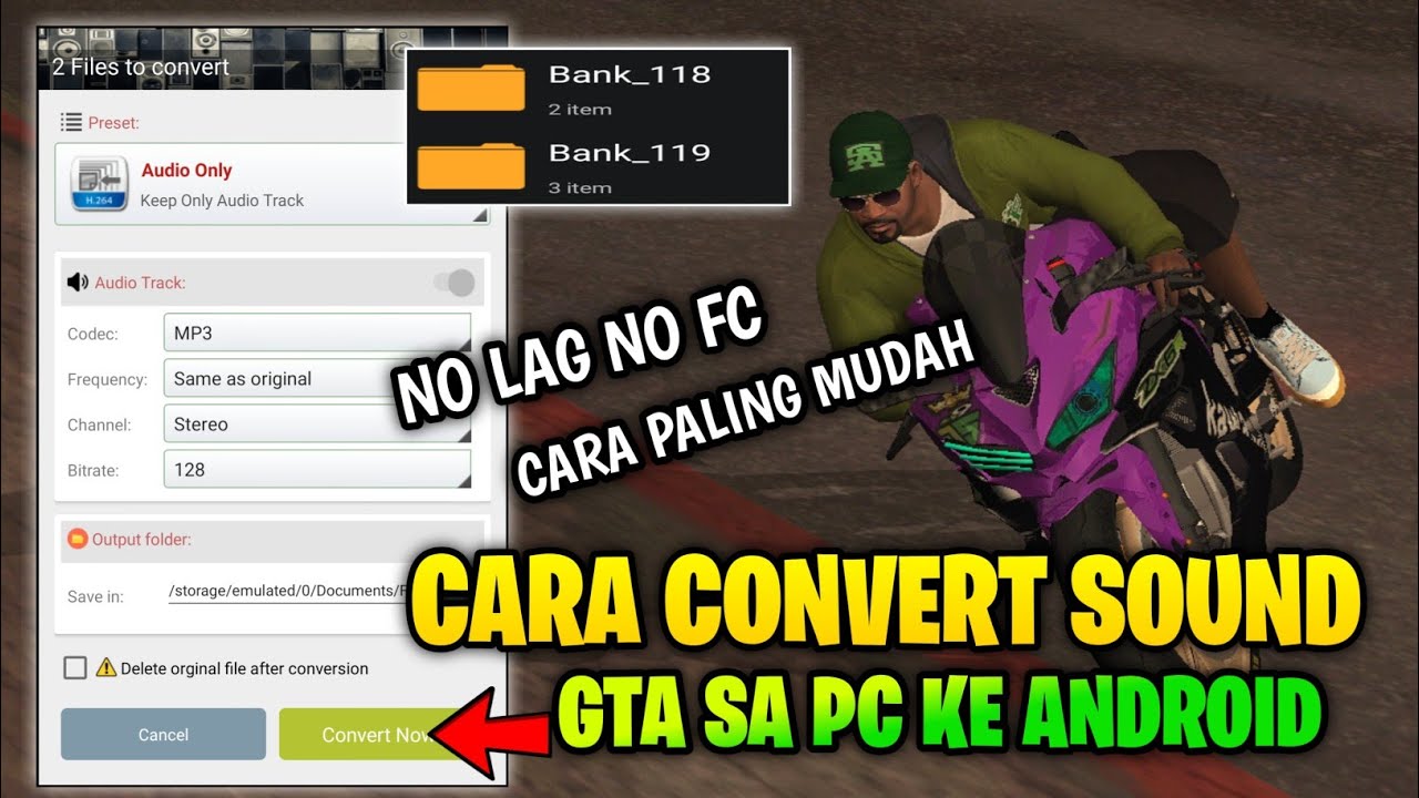 CARA CONVERT SOUND GTA SA PC KE GTA SA ANDROID DENGAN CARA MUDAH - YouTube