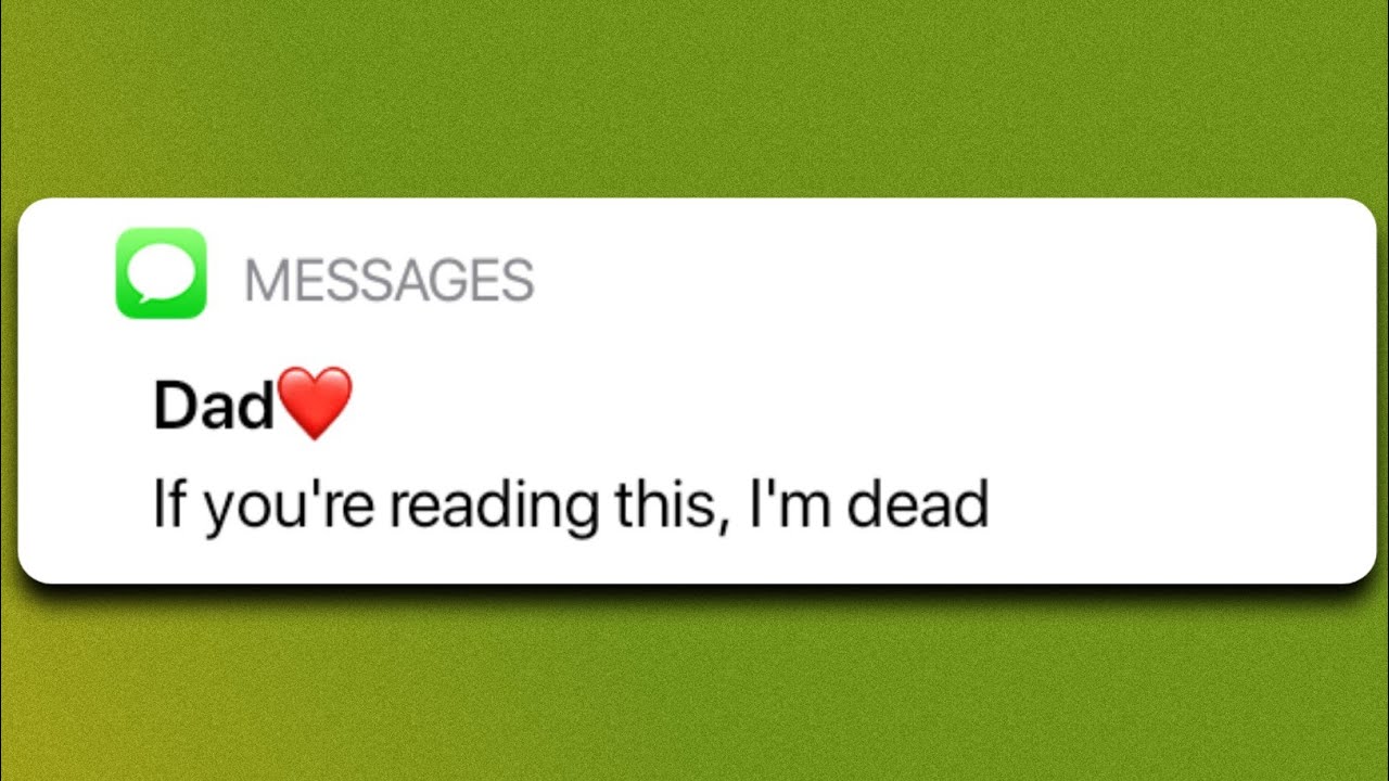 Sad Text From A Dad That Will Make You Cry ~ Sad Texty Stories - YouTube