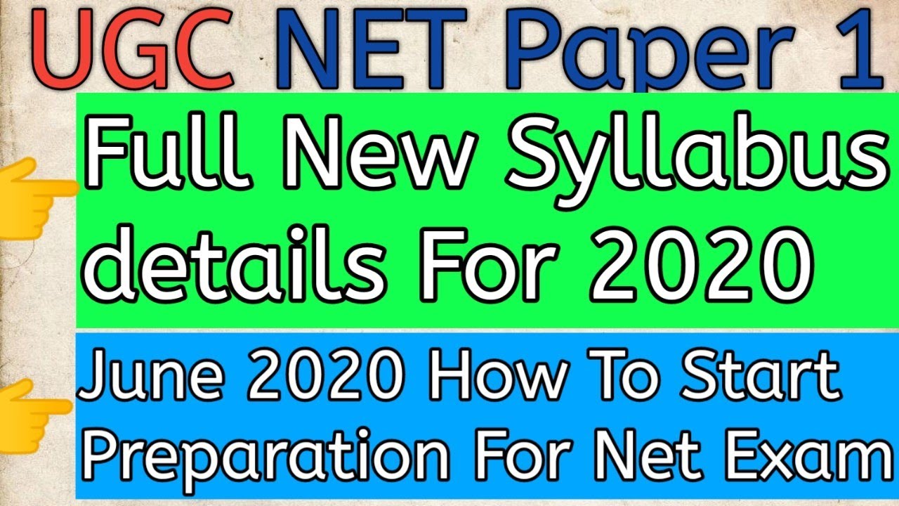 UGC NET Exam Paper 1 || New Full Syllabus Details || Important Syllabus ...