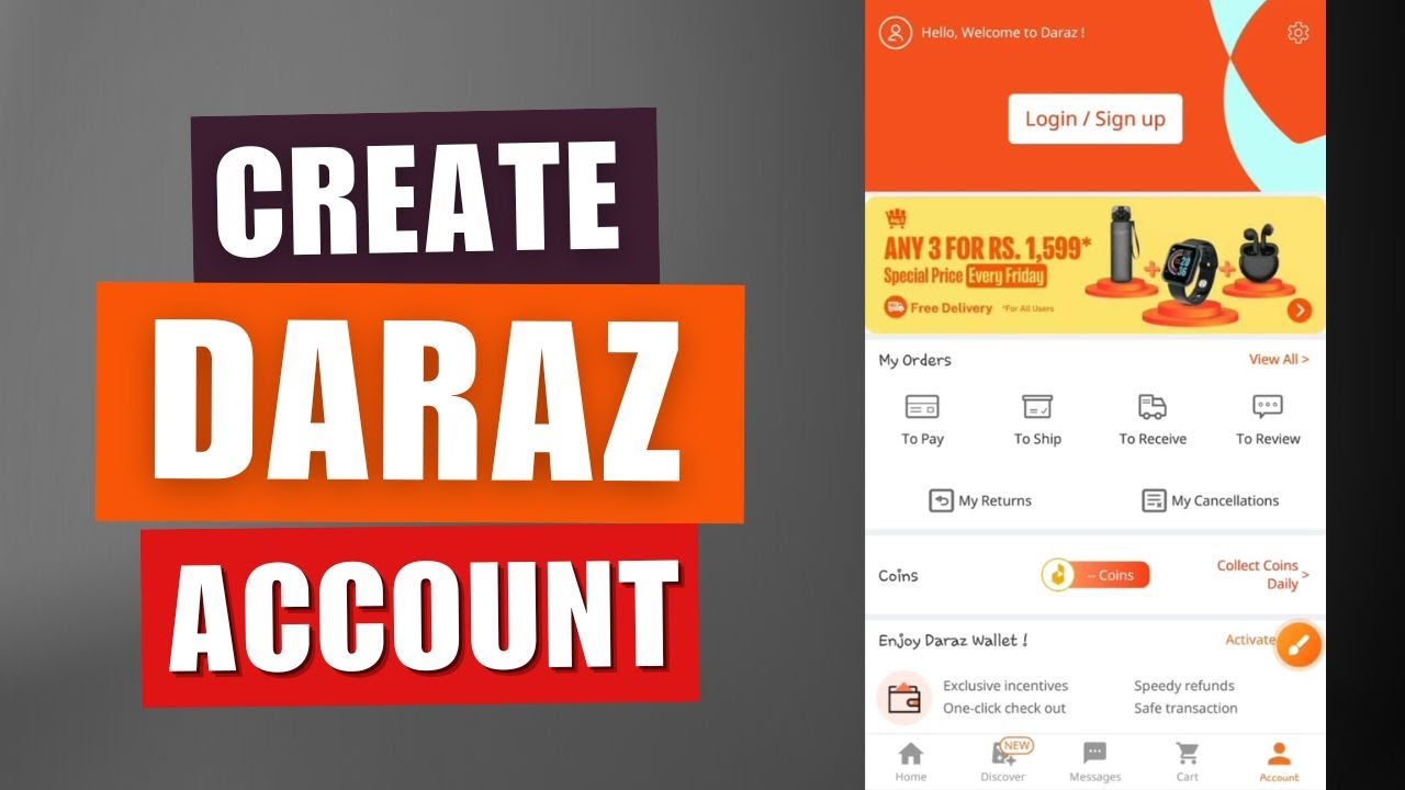 How To Create Daraz Account | Daraz Py Account Kaise Banayn ? | 2024 ...