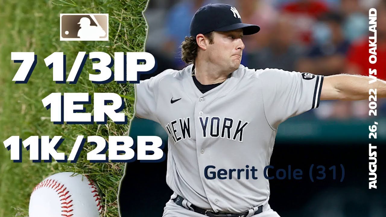 Gerrit Cole 11K game | Aug 26, 2022 | MLB highlights - YouTube