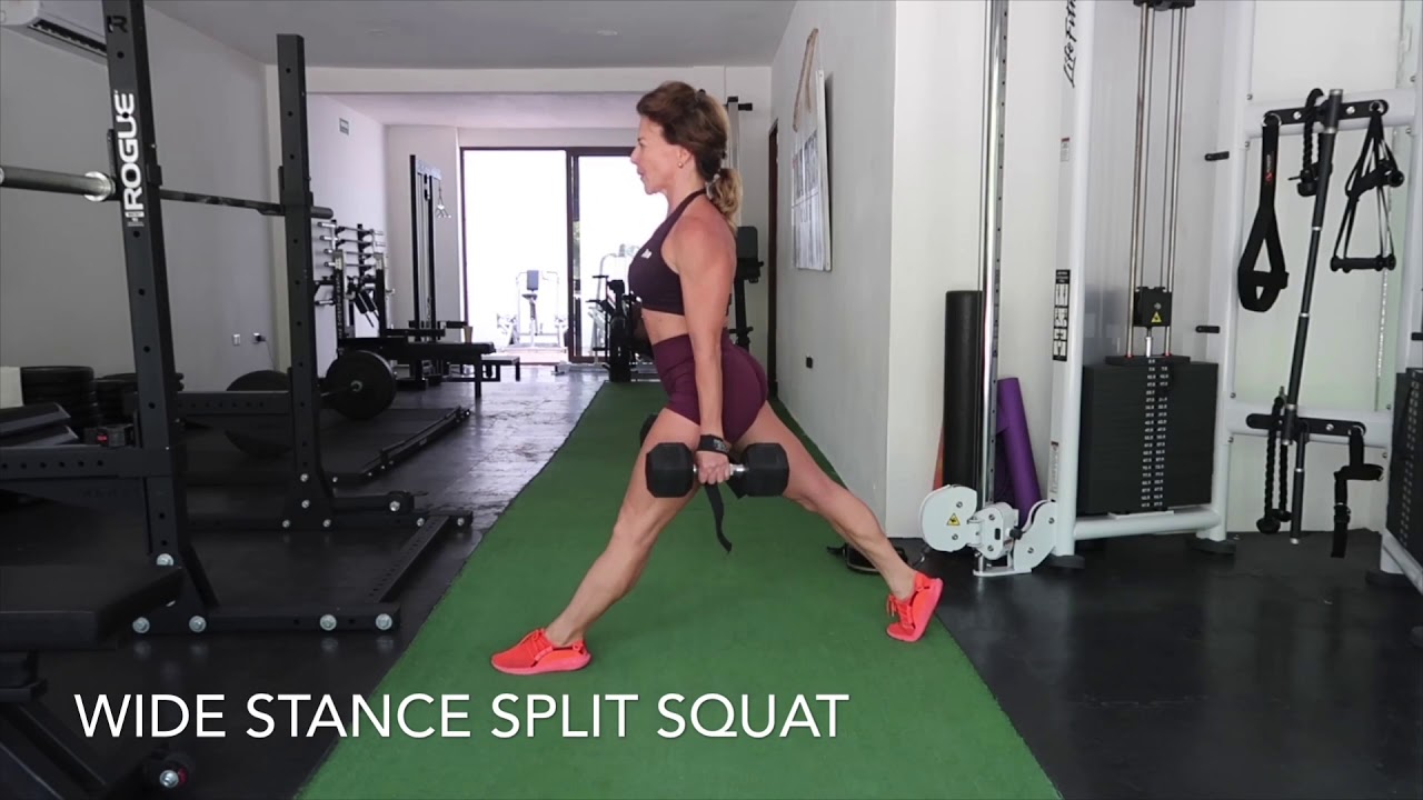 Wide Stance Split Squat - YouTube