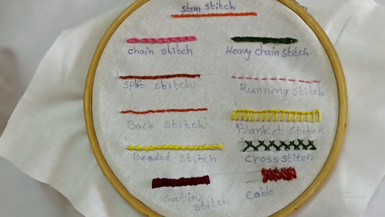 10 Basic Hand Embroidery Techniques for Beginners | Hand Embroidery ...