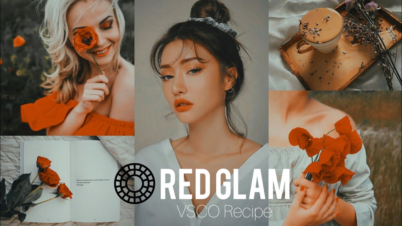 Red Glam filter VSCO tutorial photo edit | VSCO full pack - YouTube