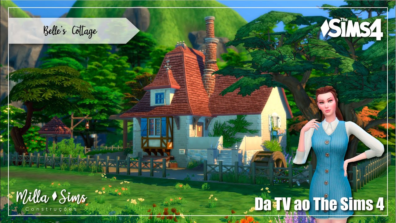 Belle's Cottage + Functional Maurice's Workshop | The Sims 4 | No CC ...