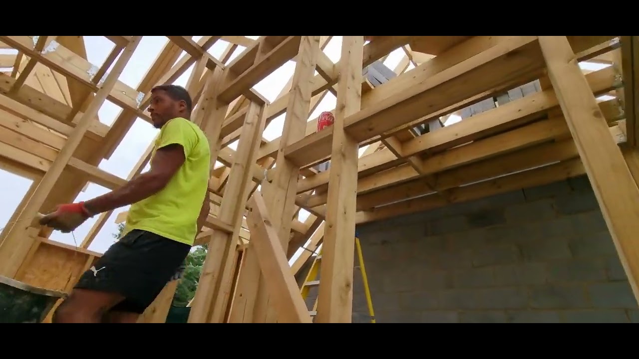 1st fix carpentry Southbourne bungalow conversion - YouTube