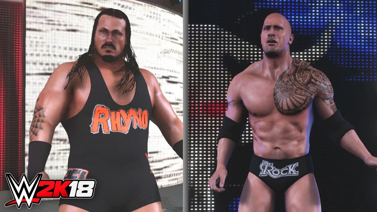 WWE 2K18 Rhyno Entrance & The Rock Entrance - PS4 Pro Early Access ...