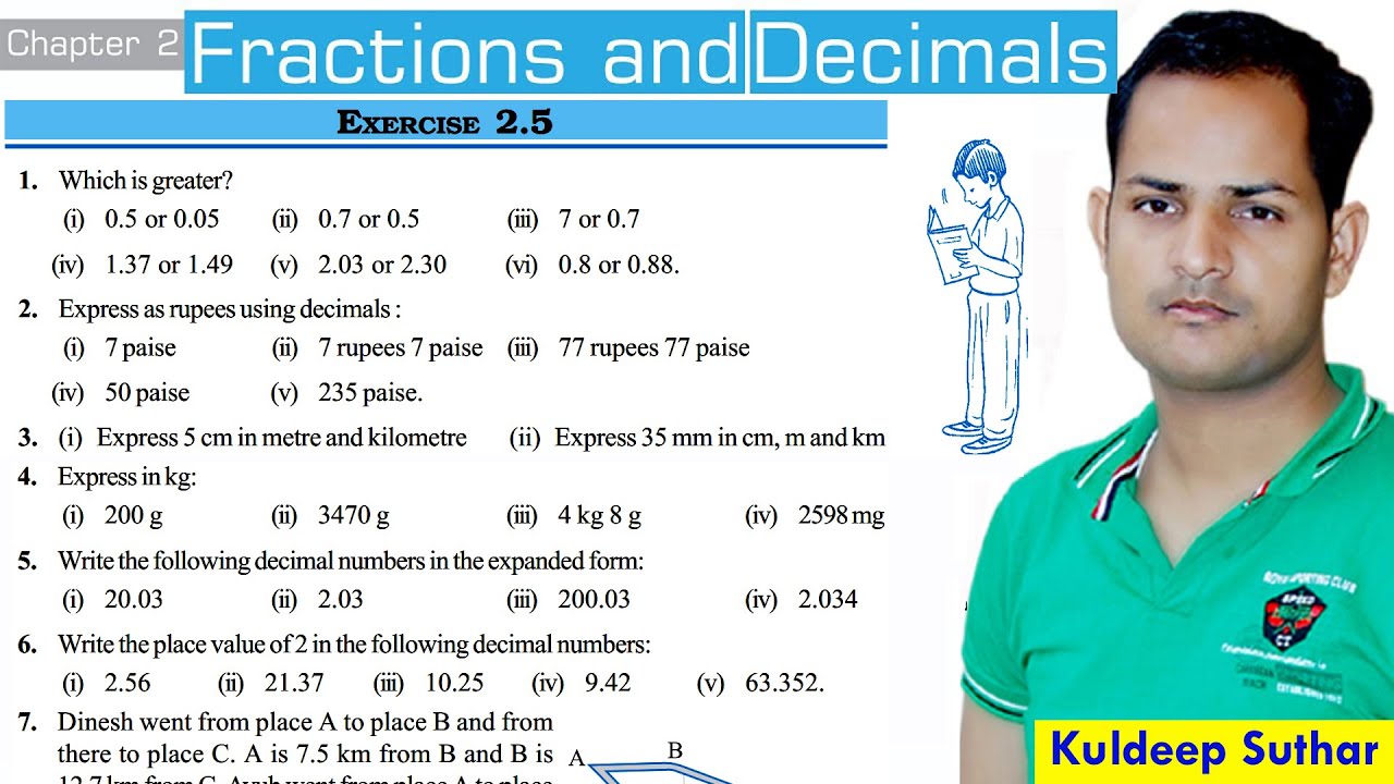 Exercise 2 5 Chapter 2 Fractions And Decimals Class 7 Maths NCERT Exercise 2 5 Chapter 2 Fractions And Decimals Class 7 Maths NCERT