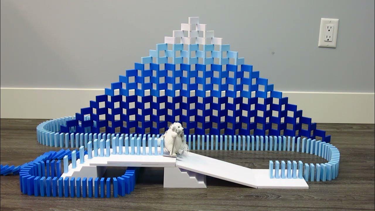 Christmas Domino Advent December 14 (Skiing Polar Bear) - YouTube