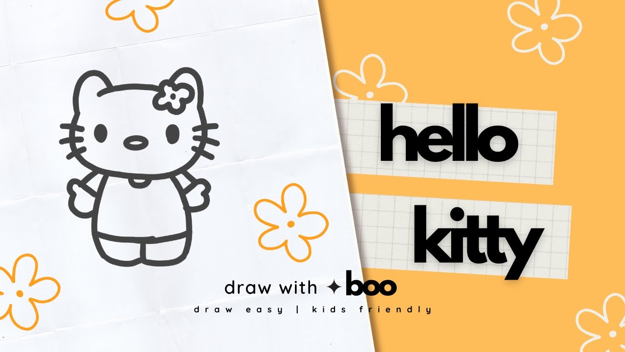 How to Draw the Hello Kitty🐱🌸super easy | easy art tutorial for kids ...