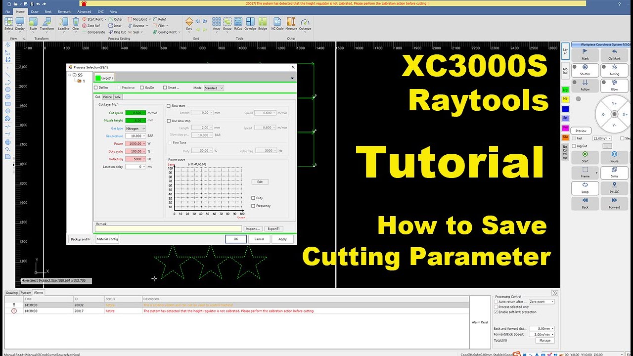 Tutorial Raytools XC3000 Fiber Laser Cutting Software - How to Save ...
