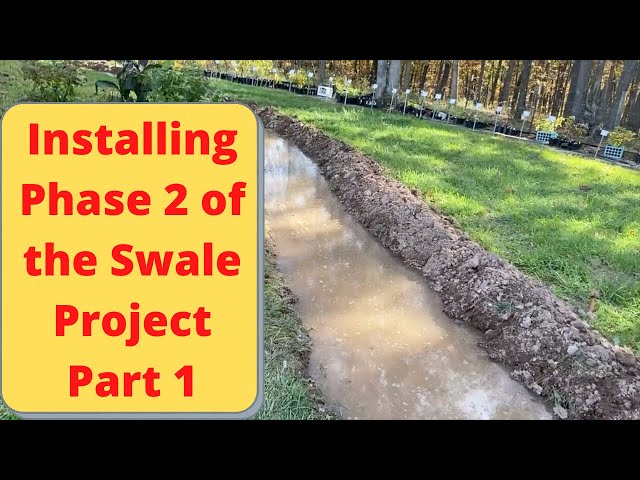 Rock Drainage Swale Stormwater Management Grassed Swales