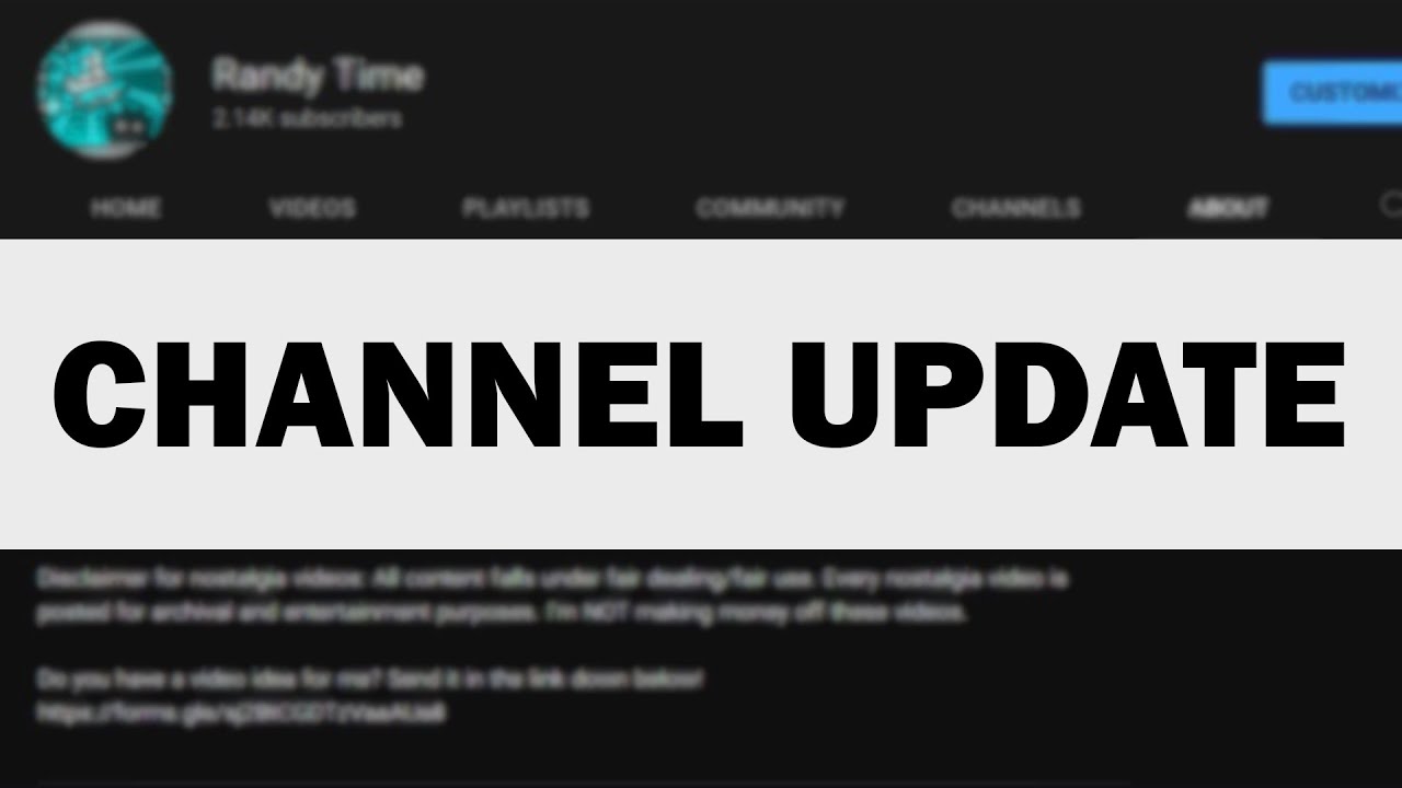 Channel Update! - YouTube