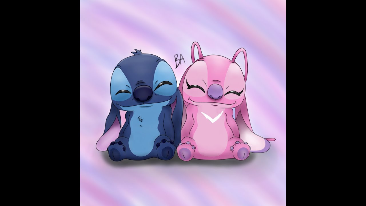Stitch and Angel - Lilo & Stitch (Speed Drawing) - YouTube
