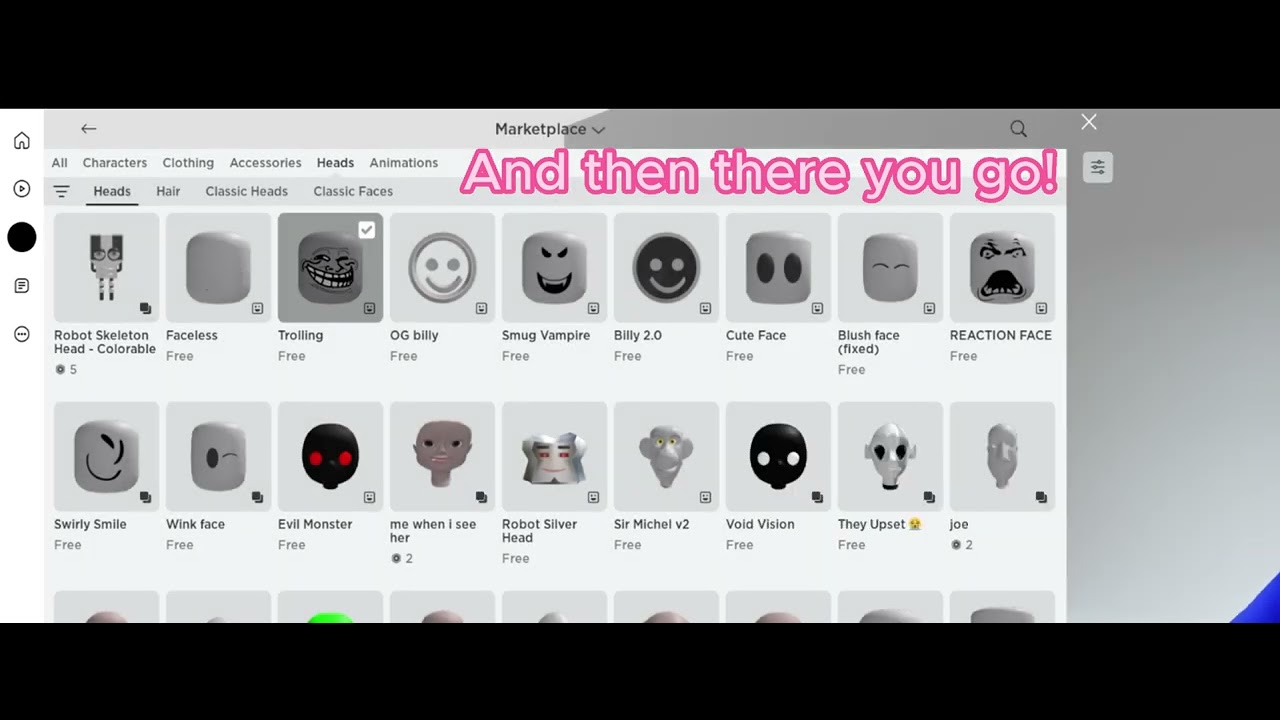 How to get new free roblox faces and Billy face! #billyisback - YouTube