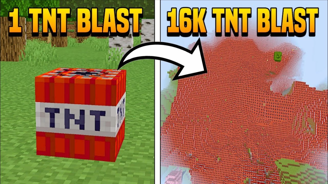 I Blast 16,000 Tnt Block Build-up Minecraft Hacks - YouTube