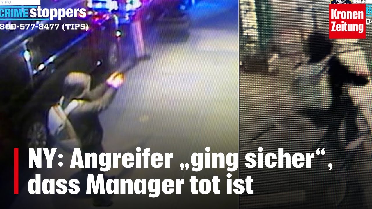 NY: Angreifer „ging sicher“, dass Manager tot ist | krone.tv NEWS - YouTube