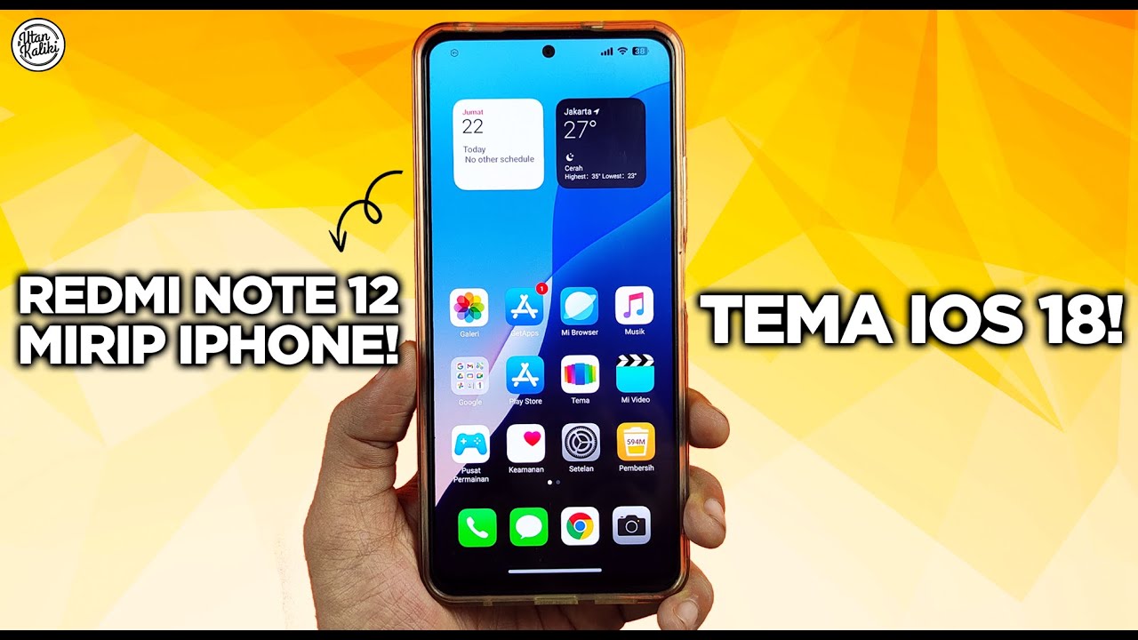 REDMI NOTE 12 MIRIP IPHONE! Tema IOS 18 HyperOS Redmi Note 12 - Bisa di ...