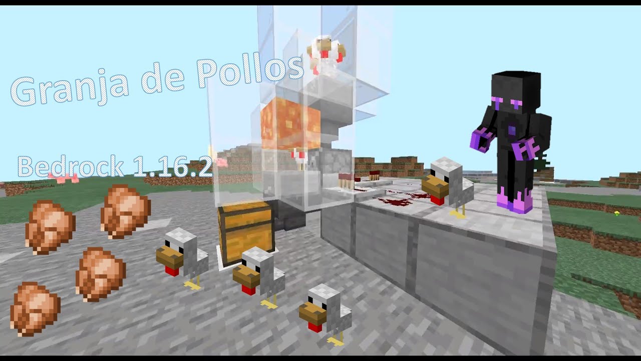 Granja de Pollos | Minecraft Bedrock 1.16.2 - YouTube