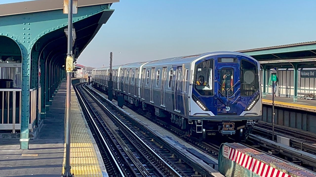 10 Car Kawasaki R211A bypassing Rockaway Blvd on its way to the Broad ...