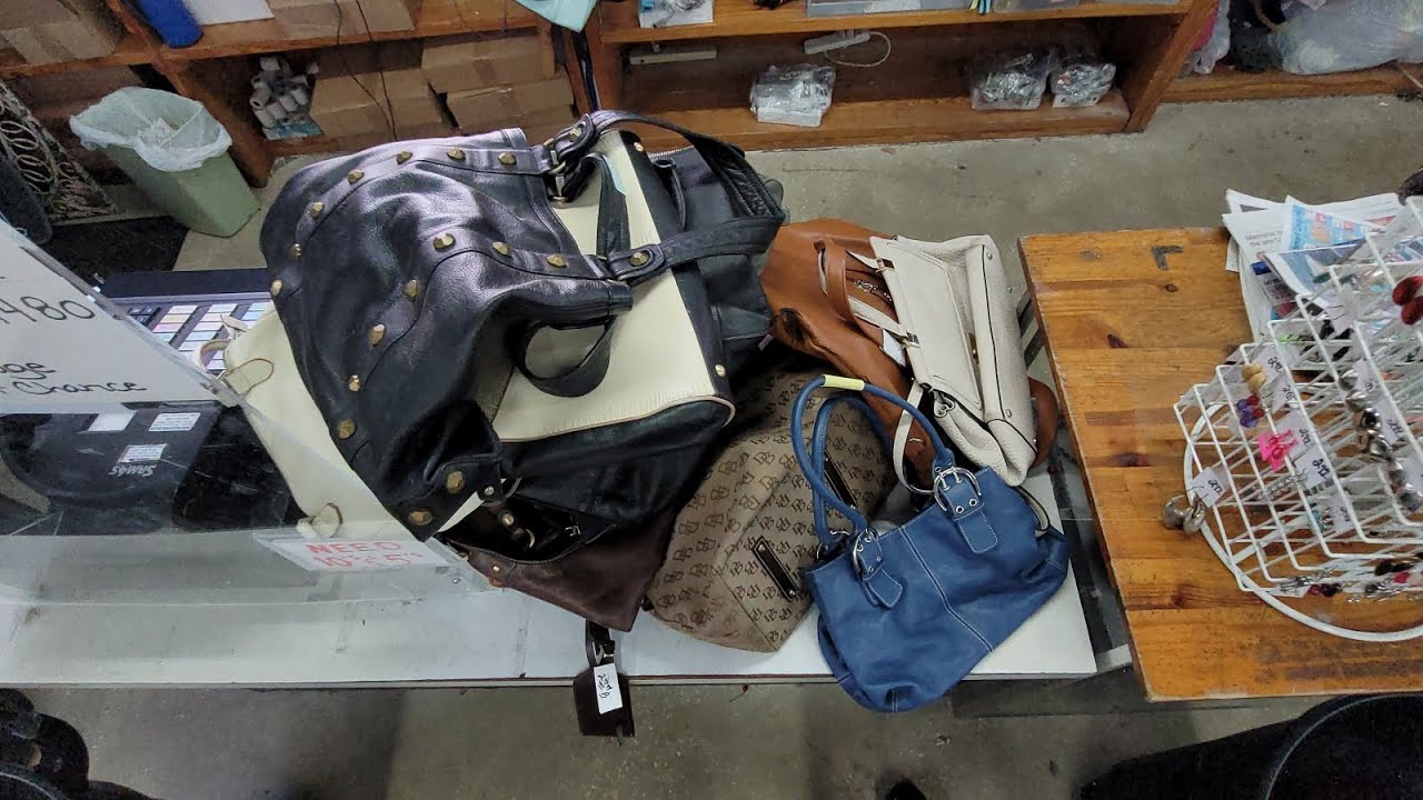 PILE of DESIGNER PURSES! FERRAGAMO! Last Chance Thrift Store! Thrift ...