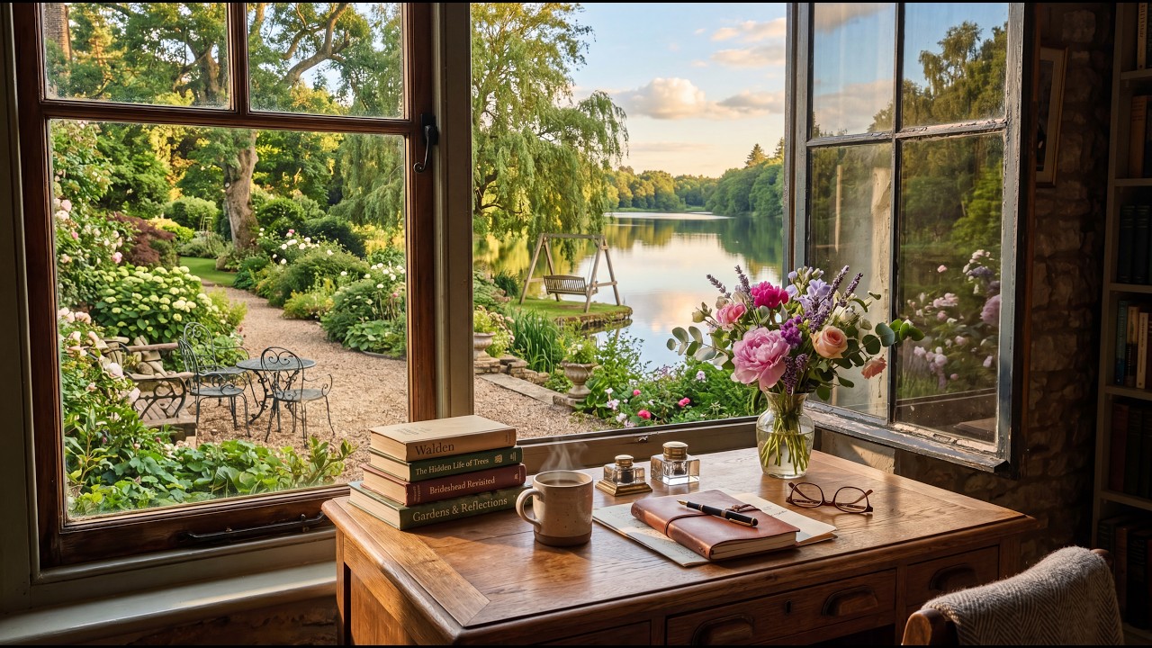 Smooth Jazz Morning 🌿 soft spring breeze drifting through open windows ...