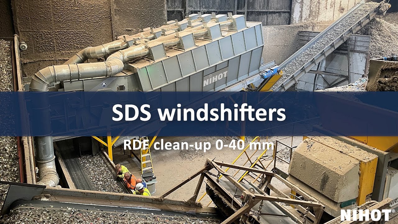 Nihot Recycling SDS windshifters in RDF clean-up 0-40 mm - YouTube
