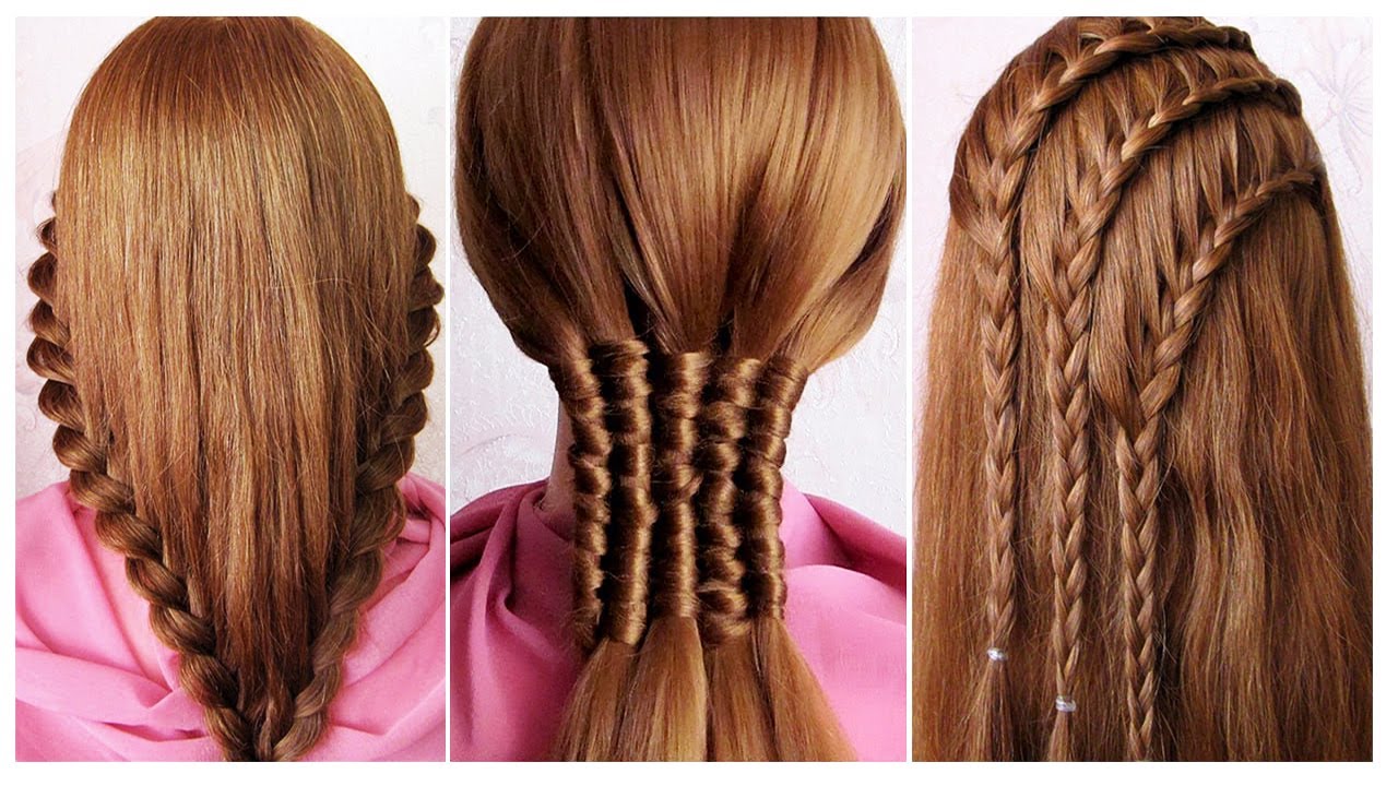 3 Quick Hairstyles for Everyday ️ Easy Hairstyles for Beginners ️ ...