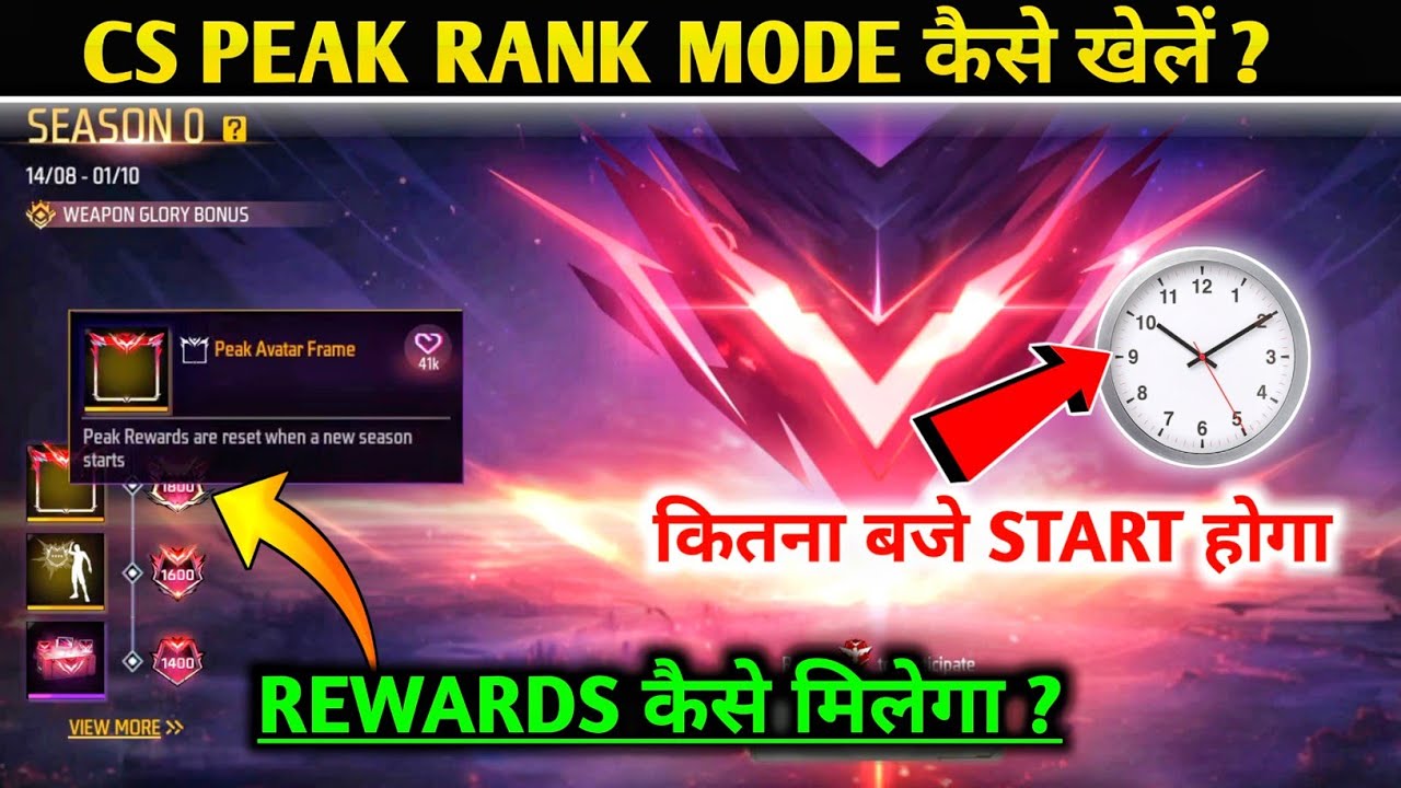 CS Peak Mode Kaise Khele | Free Fire CS Peak Rank Mode | How to Play Cs Peak Mode FF - YouTube