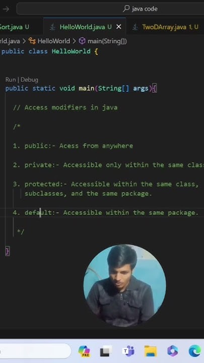 #4 most frequently asked Java interview questions | access modifiers in java # ...