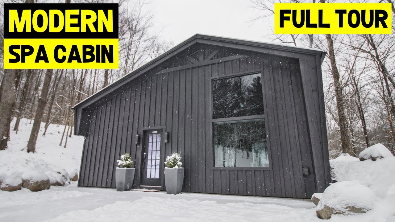 700sqft LUXURY ULTRA-MODERN TINY HOME SPA CABIN w/ Indoor Waterfall ...