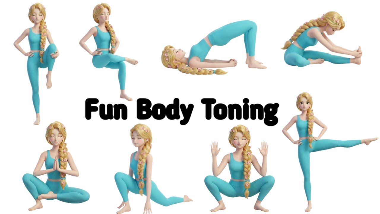 Fun Body Toning| Flexibility and Stretching for Kids| Easy Home Workout ...