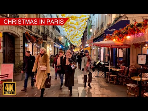 Paris Christmas Walking Tour 2022 at Rue Montorgueil (Rue des Bulles)