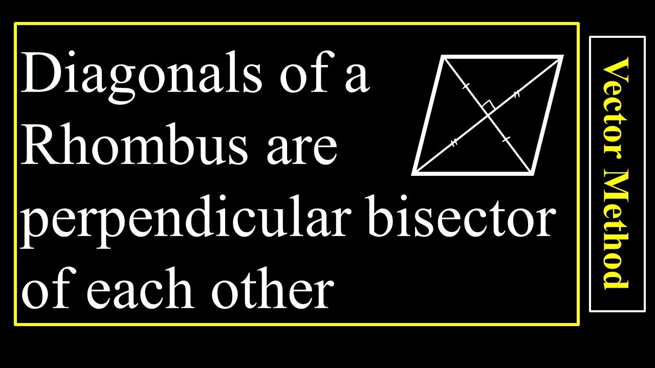 Diagonals of a rhombus are perpendicular bisector of each other. - YouTube