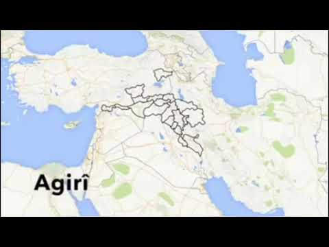 نەخشەی کوردستانی گەورە هەموو شارەکانی (Büyük Kürdistan haritası tüm şehirler)