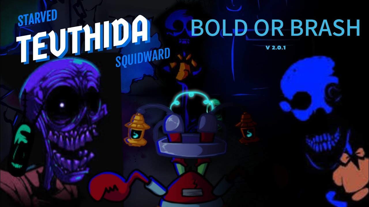 FNF: TEUTHIDA/STARVED CALAMARDO 🐙KRABS V_2.0 SQUIDWARD MCM SONG🎼 ...