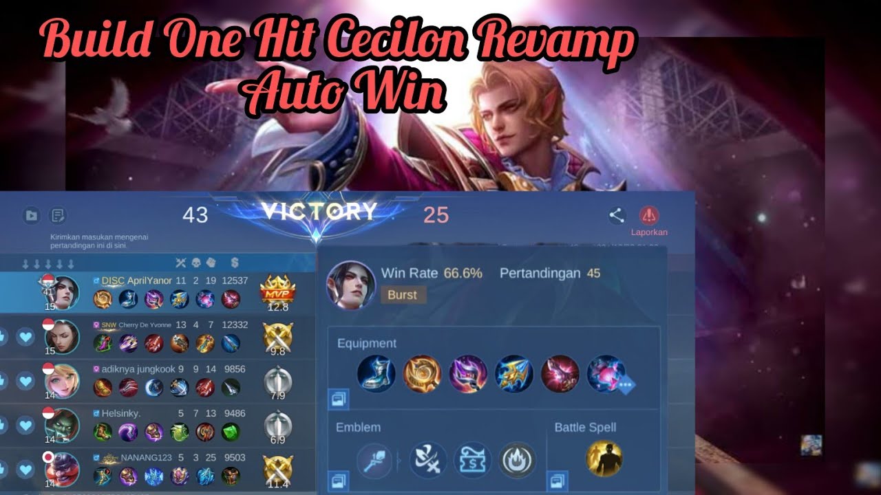 Cara Bermain Cecilion Revamp2024 Dan Build Untuk Para Solo Player Di ...